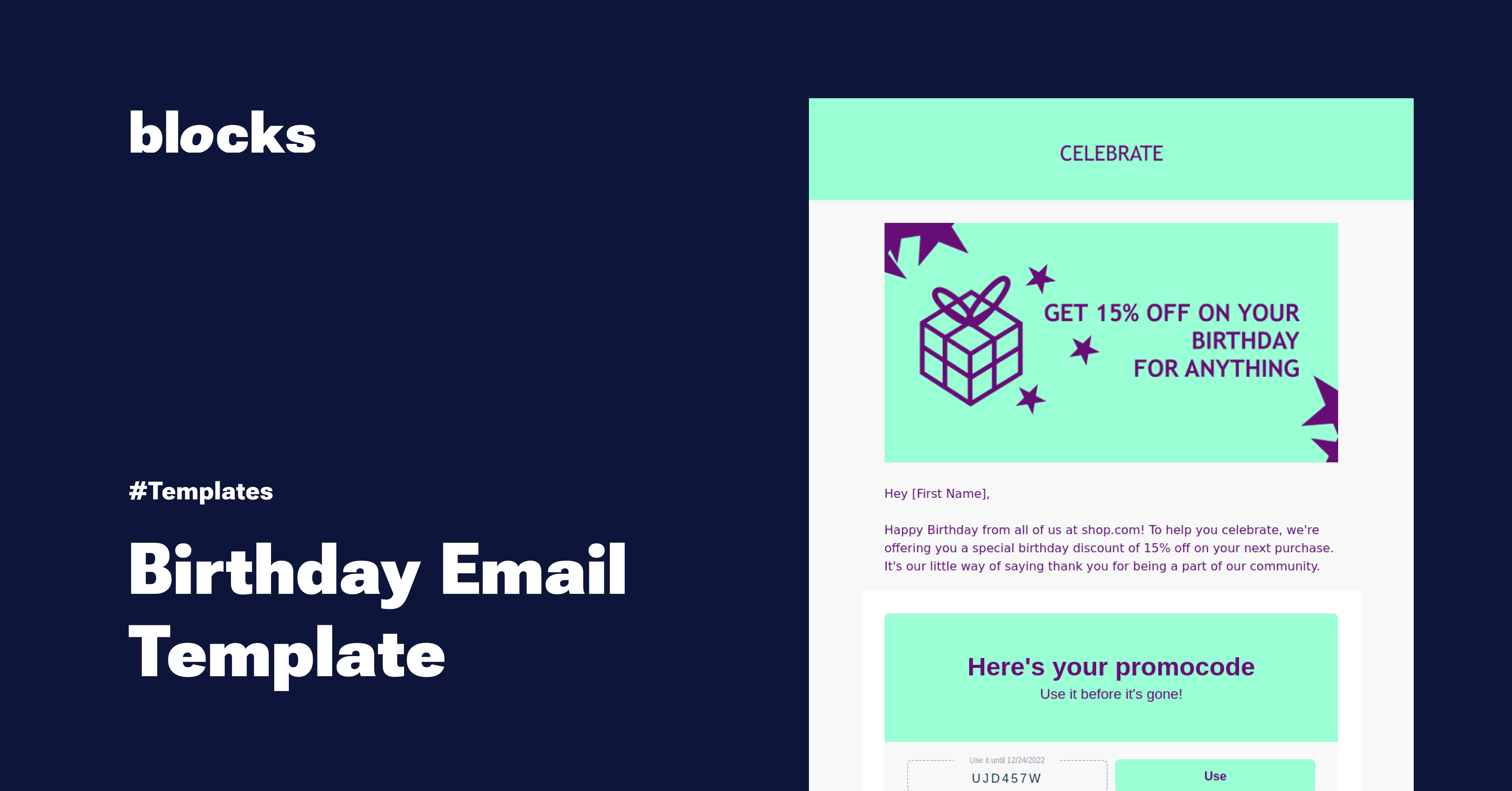 Celebrate Special Moments: Birthday Email Template - Blocks
