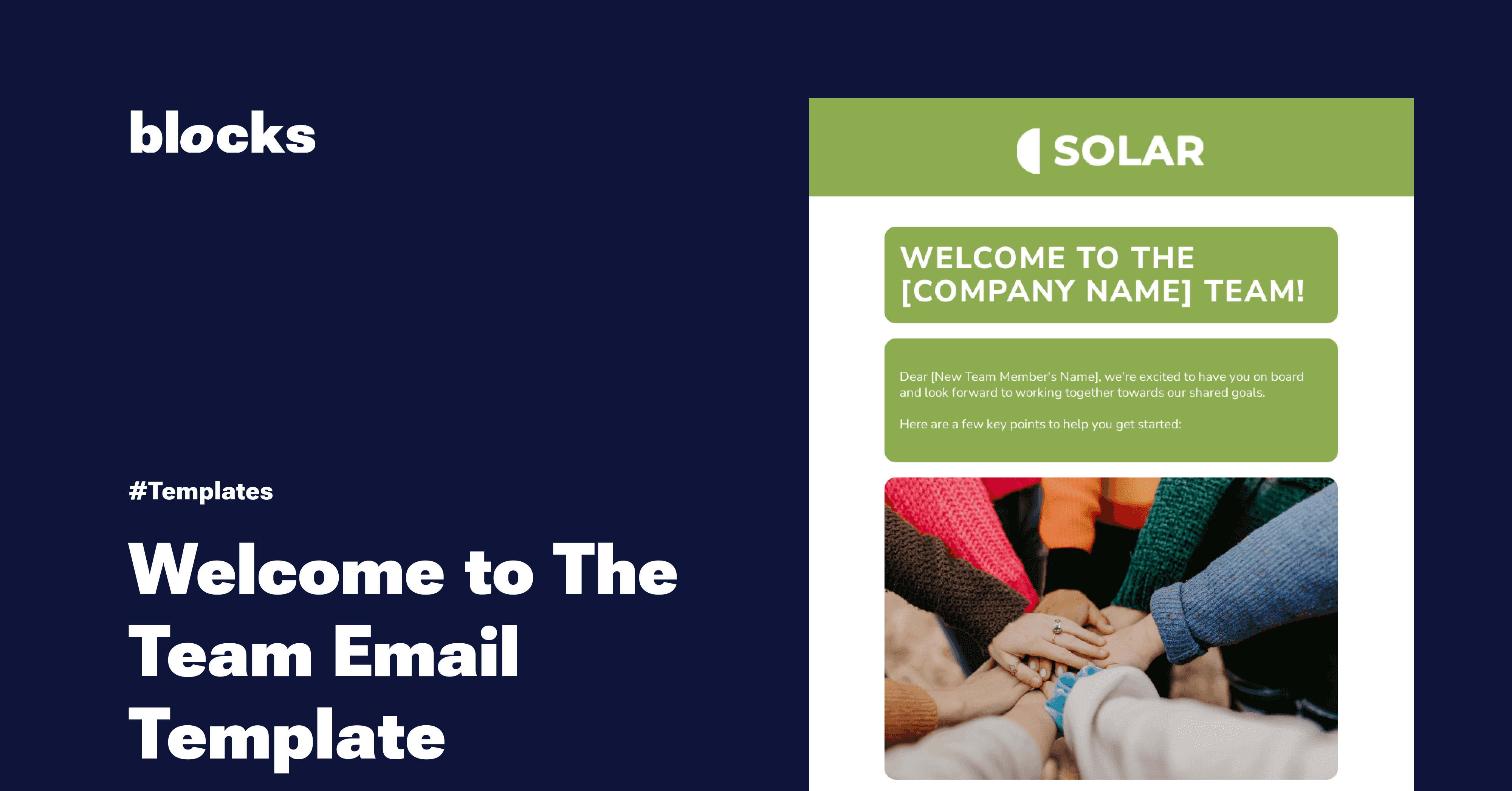 Warm Welcome Team Introduction Email Template Blocks