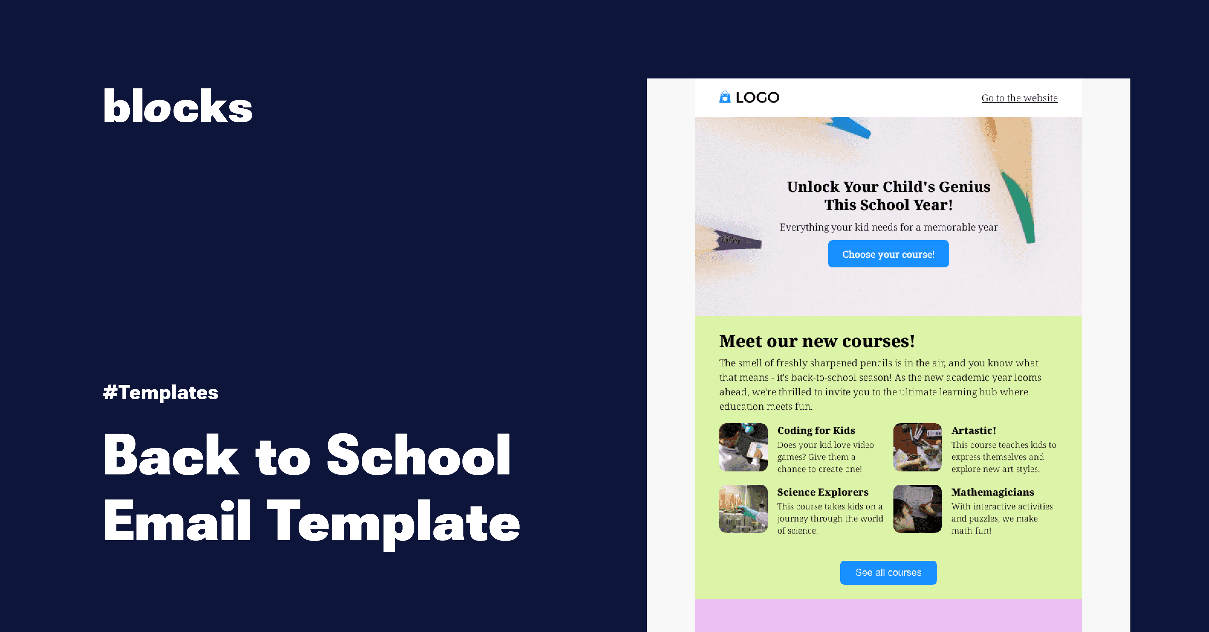 Innovate Your Business with a Back to School Email Template - Blocks