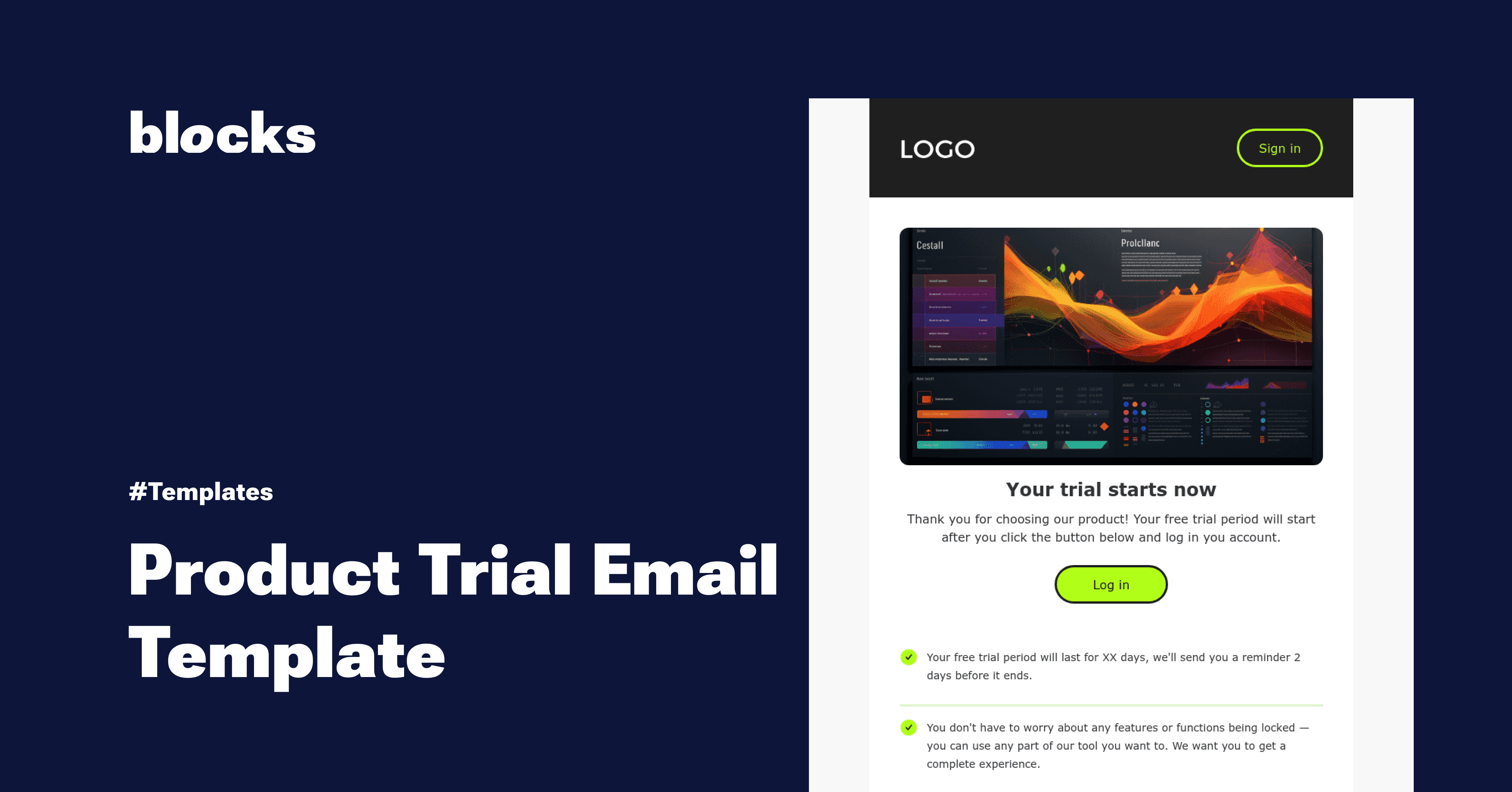 Unlock Success with Our Free Trial Email Template - Blocks