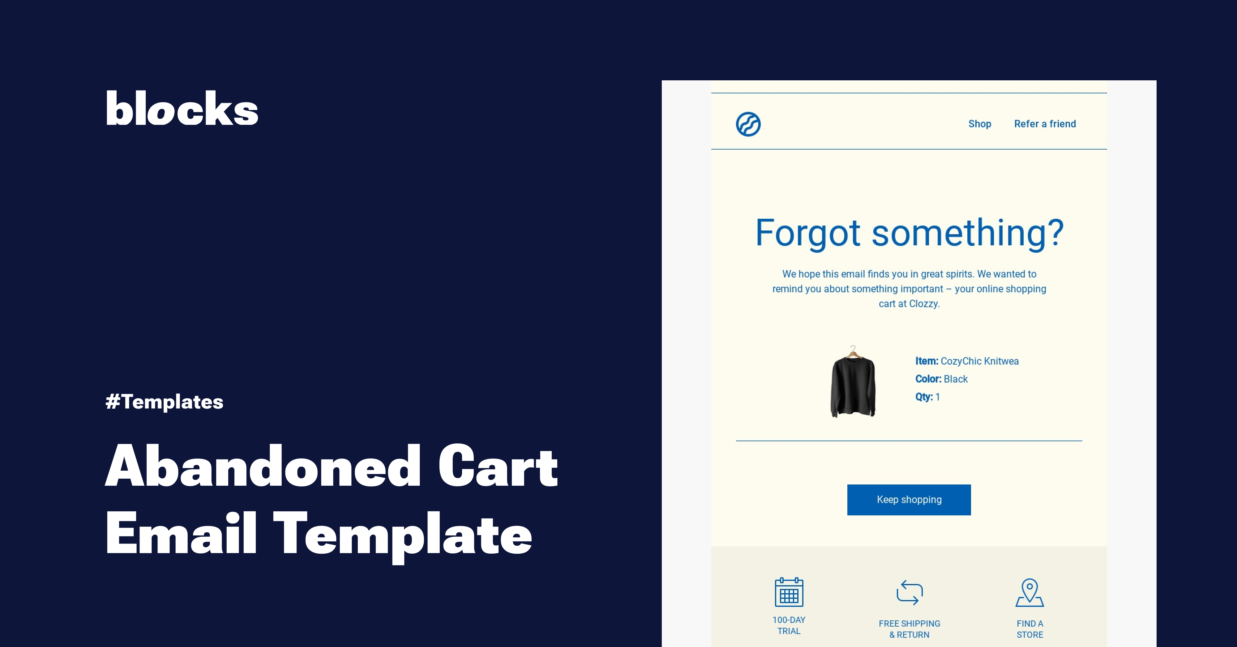 Recover Lost Sales: Abandoned Cart Email Template - Blocks