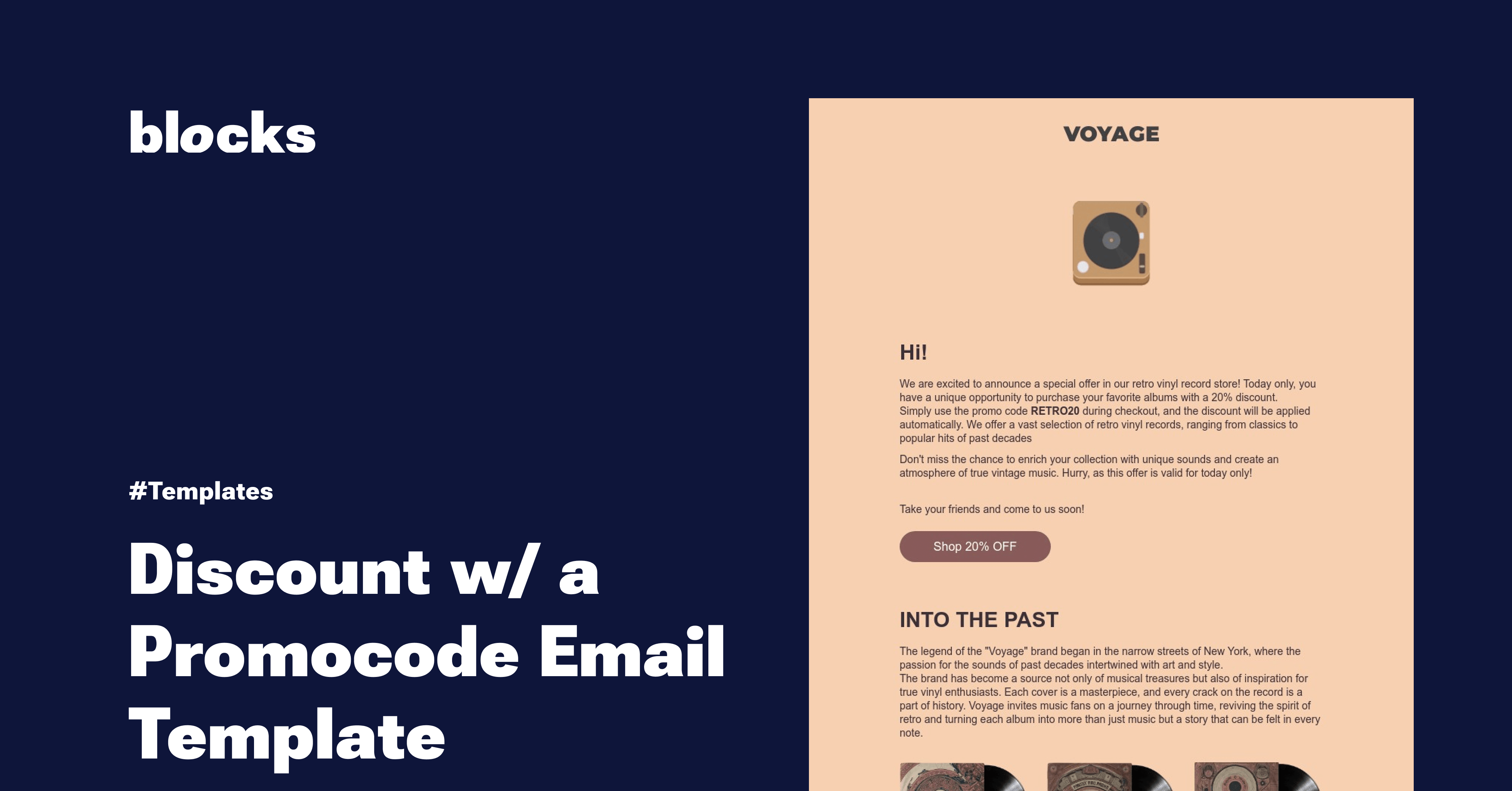 Exclusive Savings: Promocode Email Template - Blocks