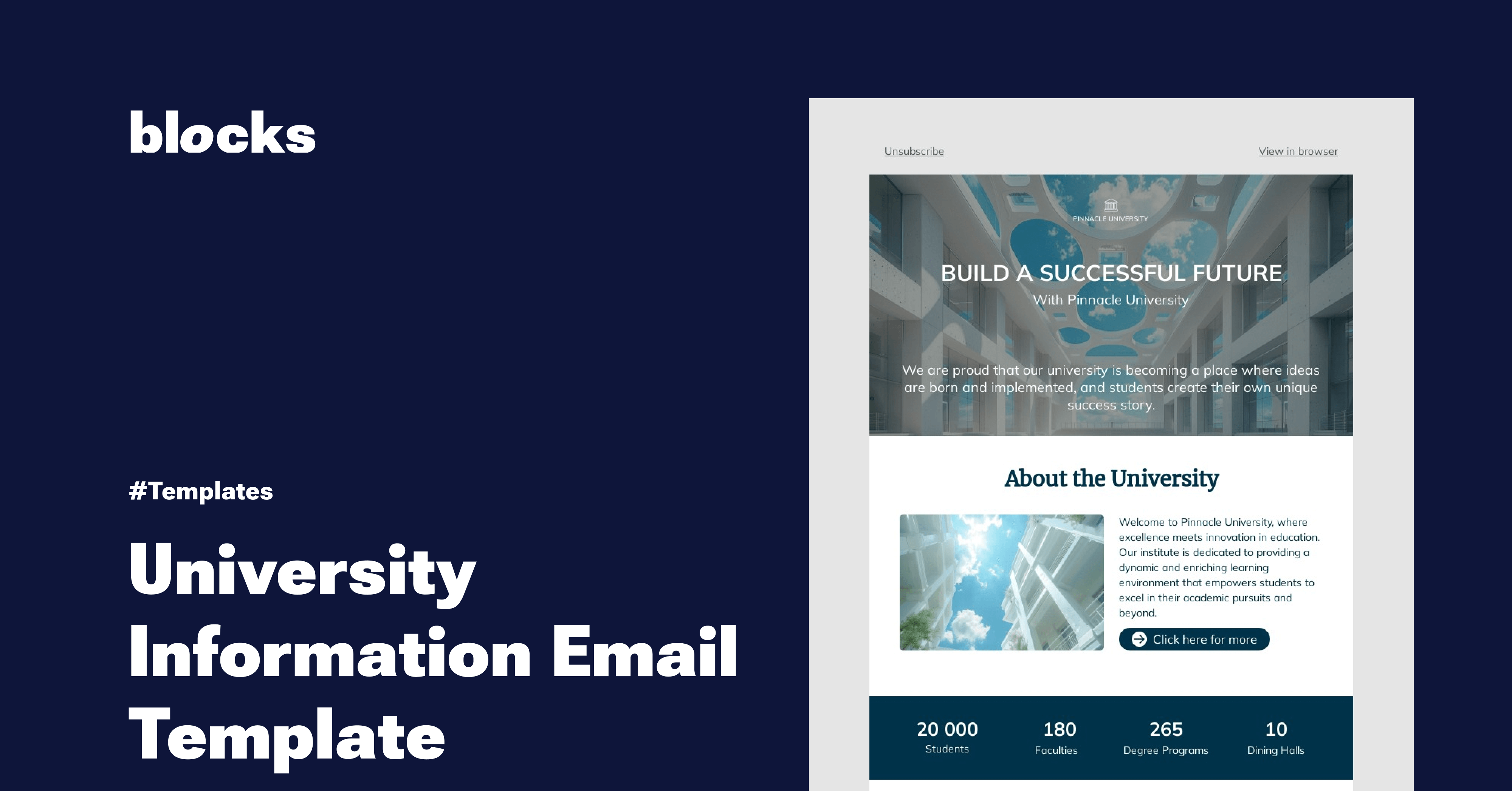 University Email Template: Simplify Student Communication - Blocks