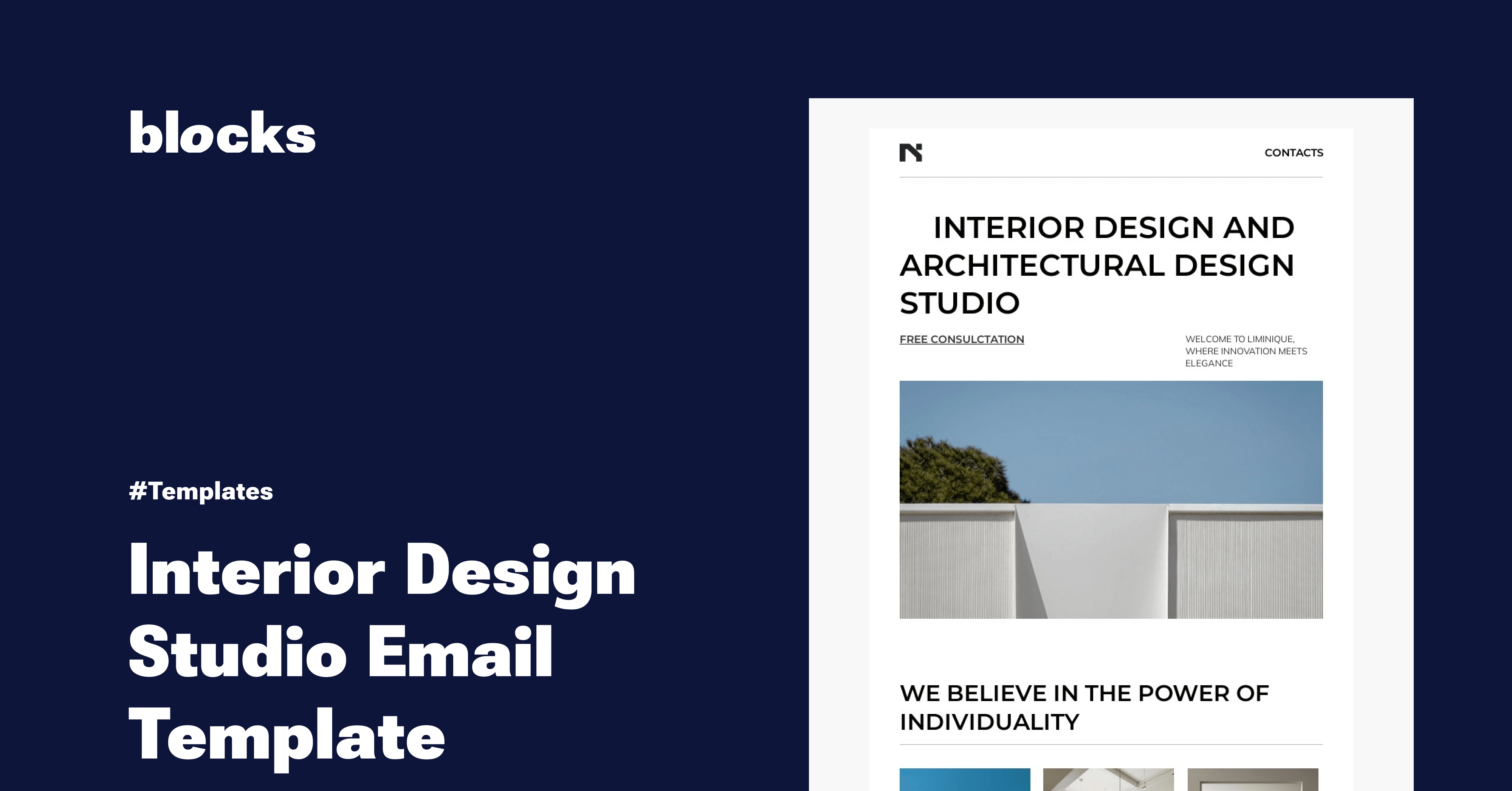 Impress Clients: Free Interior Design Studio Email Template - Blocks