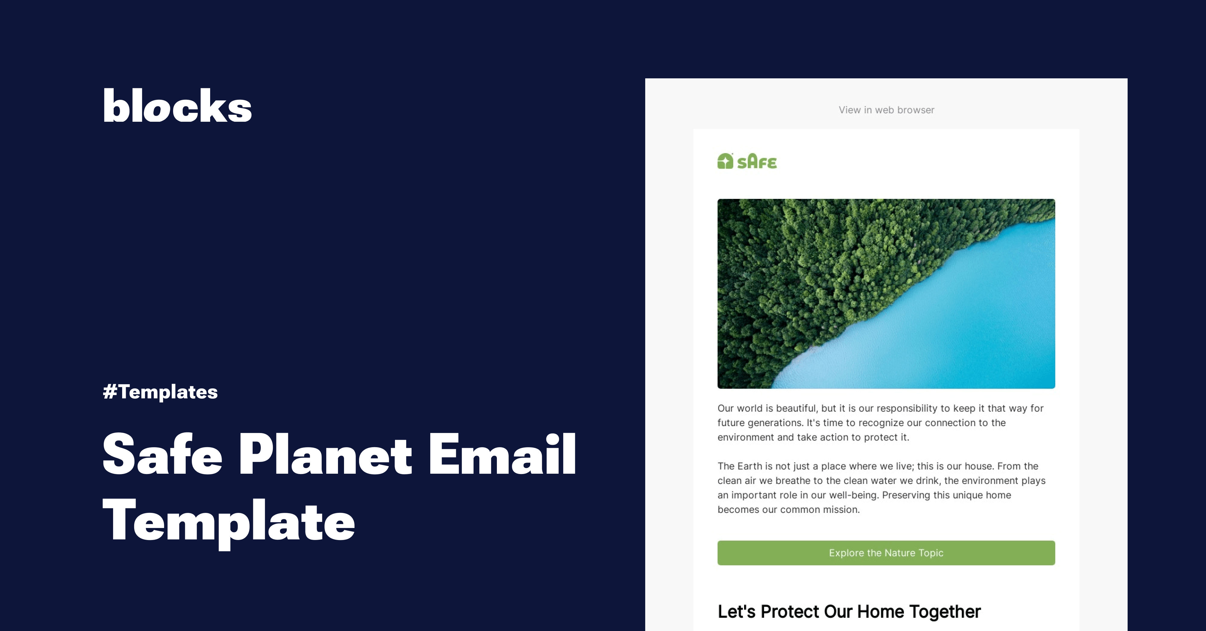 Build Eco-Friendly Emails Fast: Safe Planet Template - Blocks