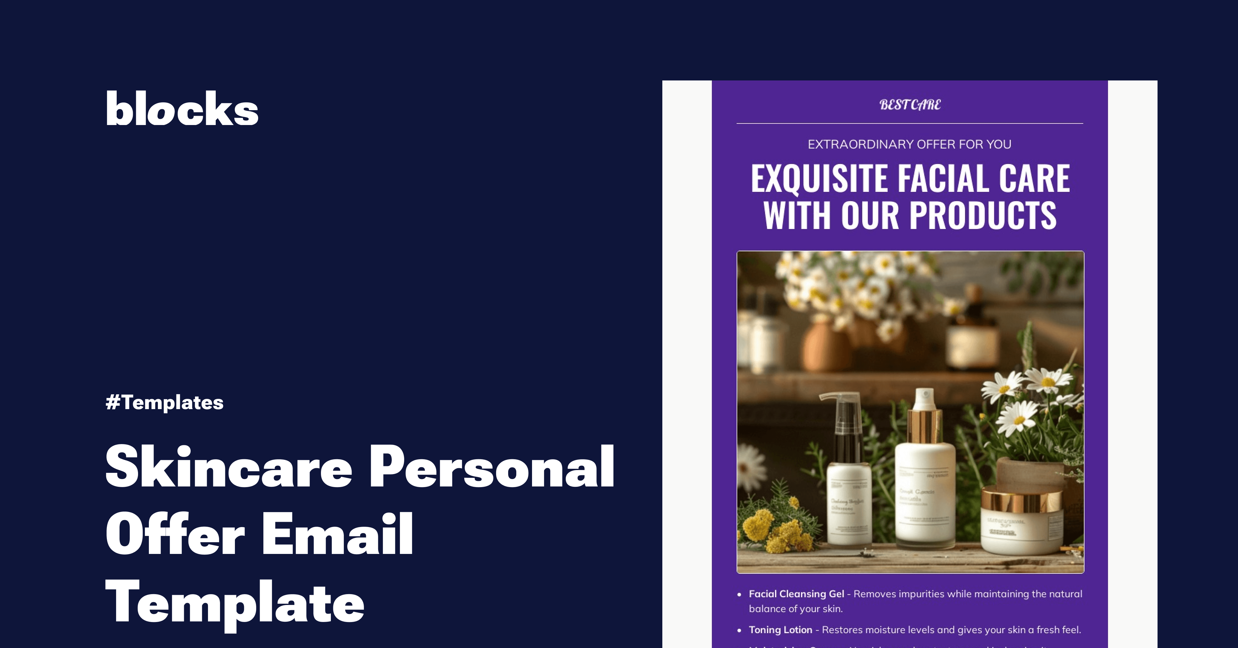 Personal Treat For Your Skin With Blocks Email Template - Blocks