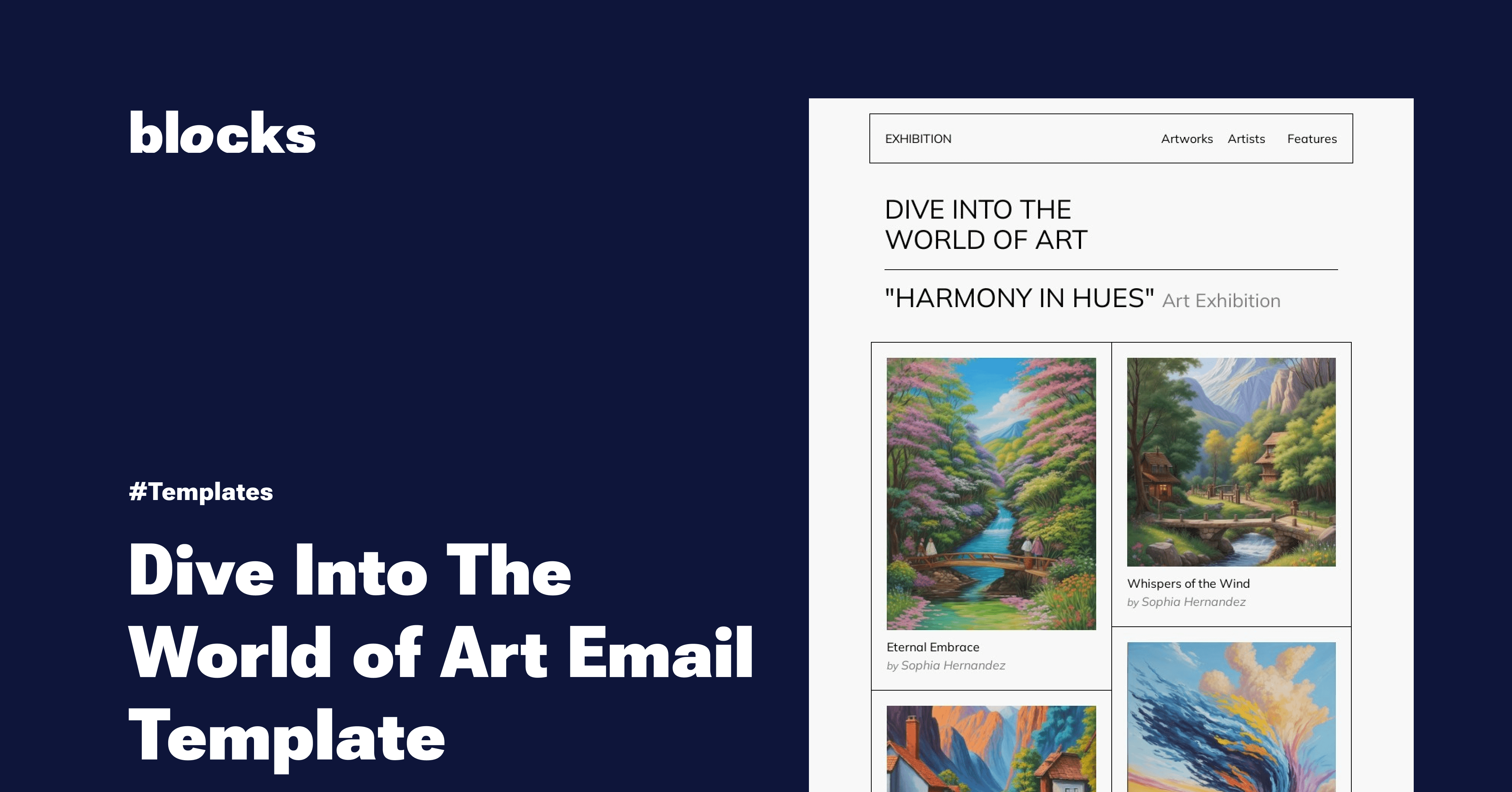 Explore The World of Art with Our Creative Email Template - Blocks