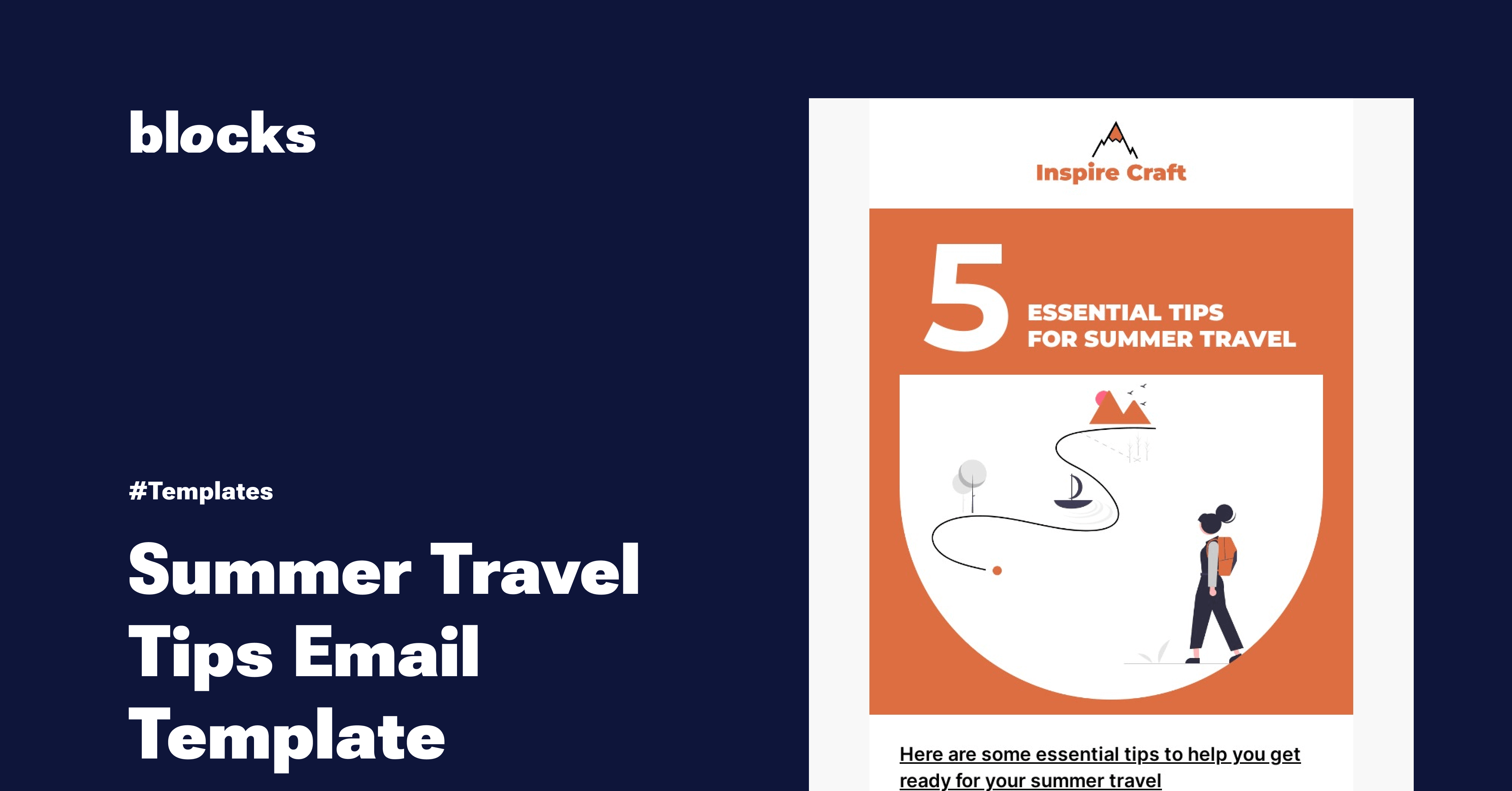 Summer Travel Tips Email Template | Blocks No-Code Builder - Blocks