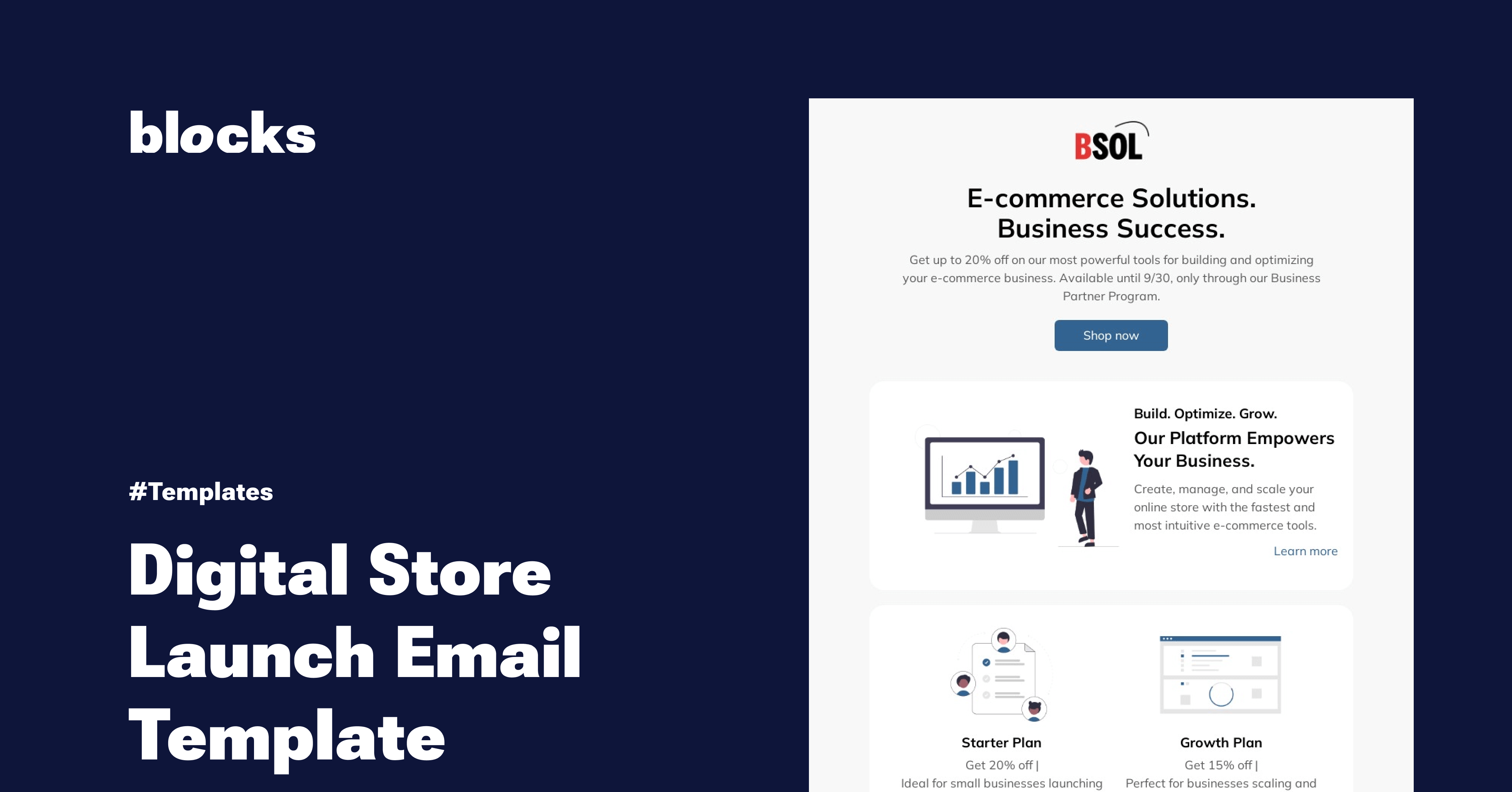 Launch/Upgrade Your Online Store: Email Template by Blocks - Blocks