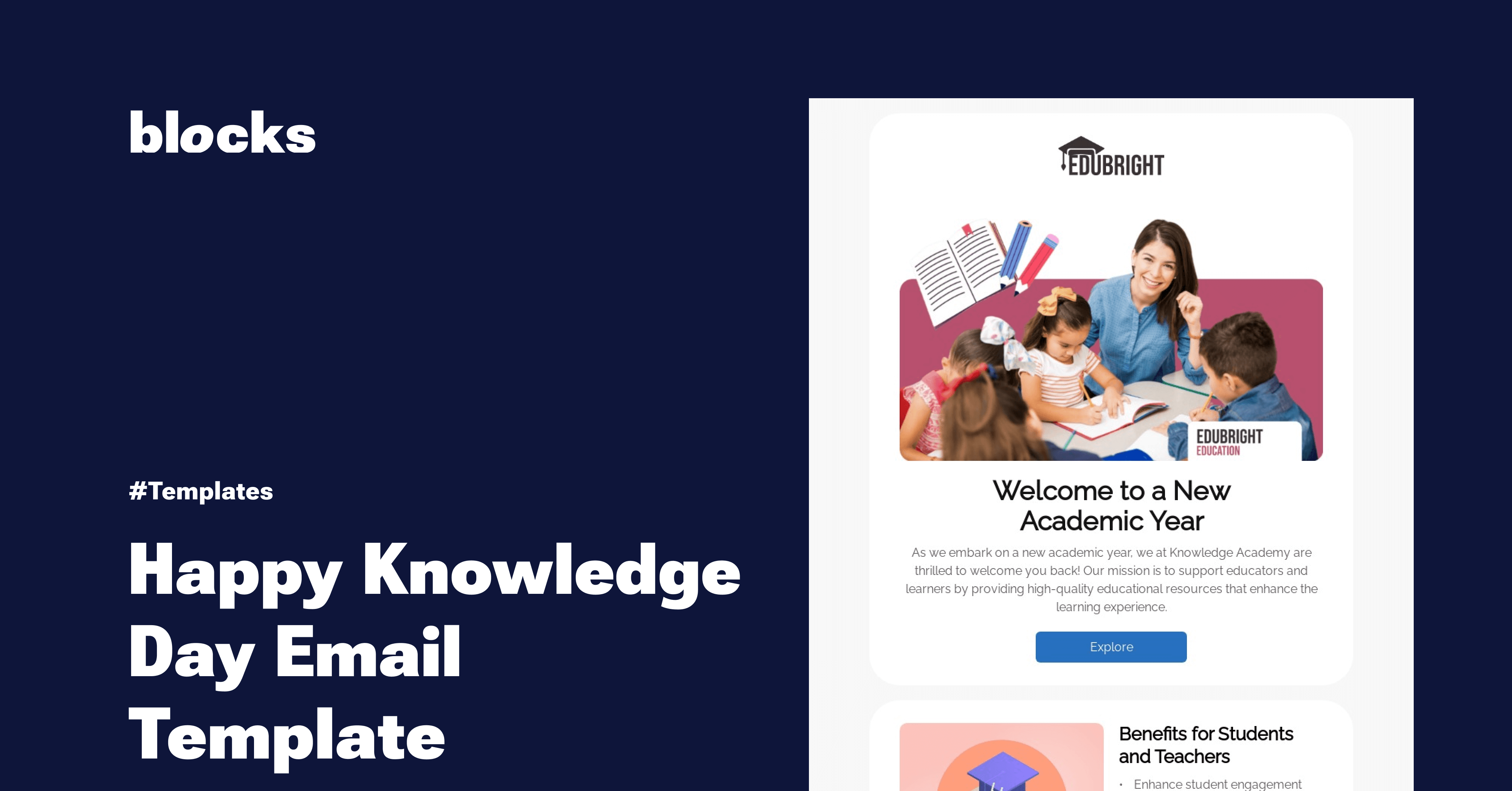 Happy Knowledge Day Email Template - Celebrate Learning - Blocks