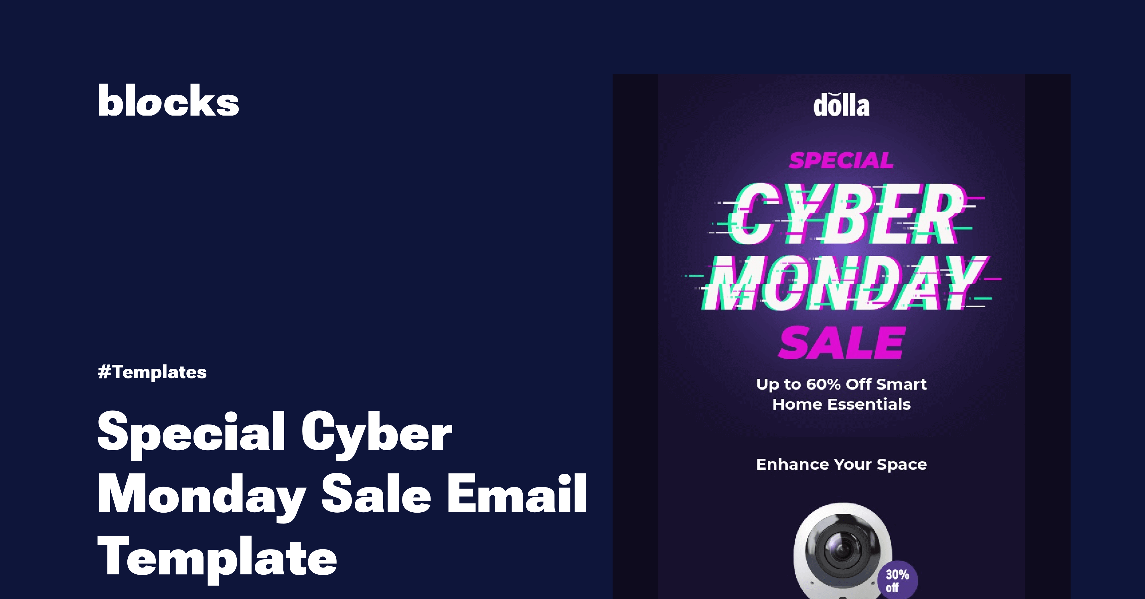Cyber Monday Smart Home Deals Email Template - Blocks