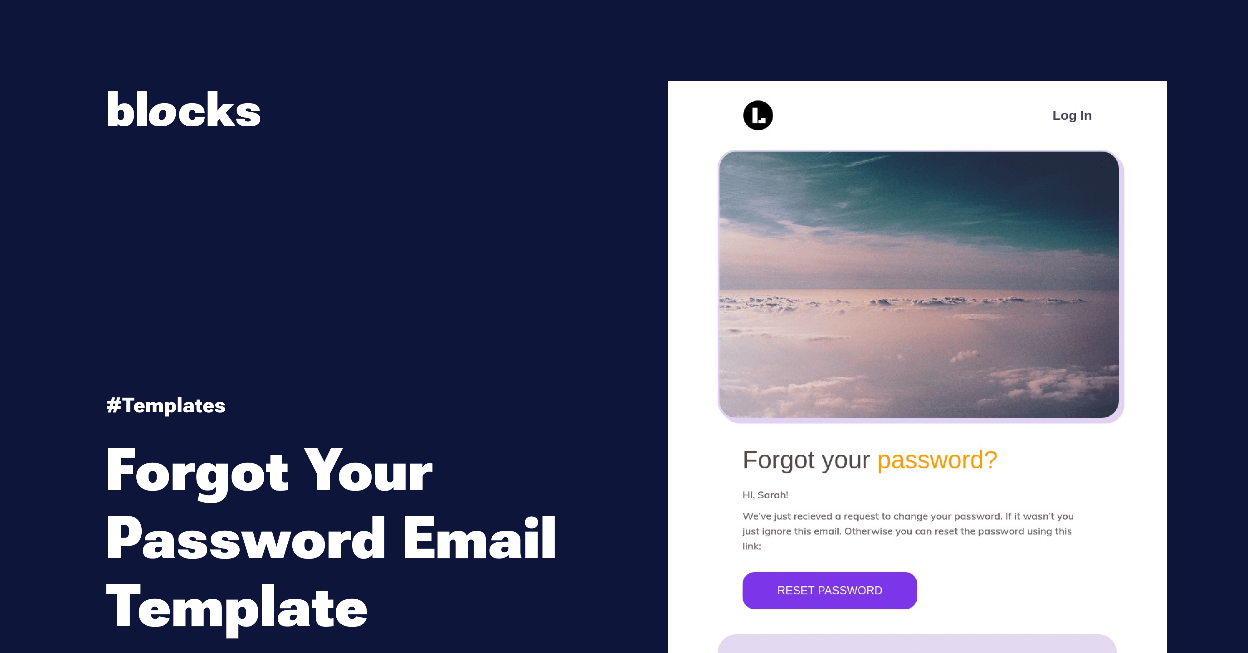 User-Friendly Forgot Your Password Email Template | Blocks - Blocks