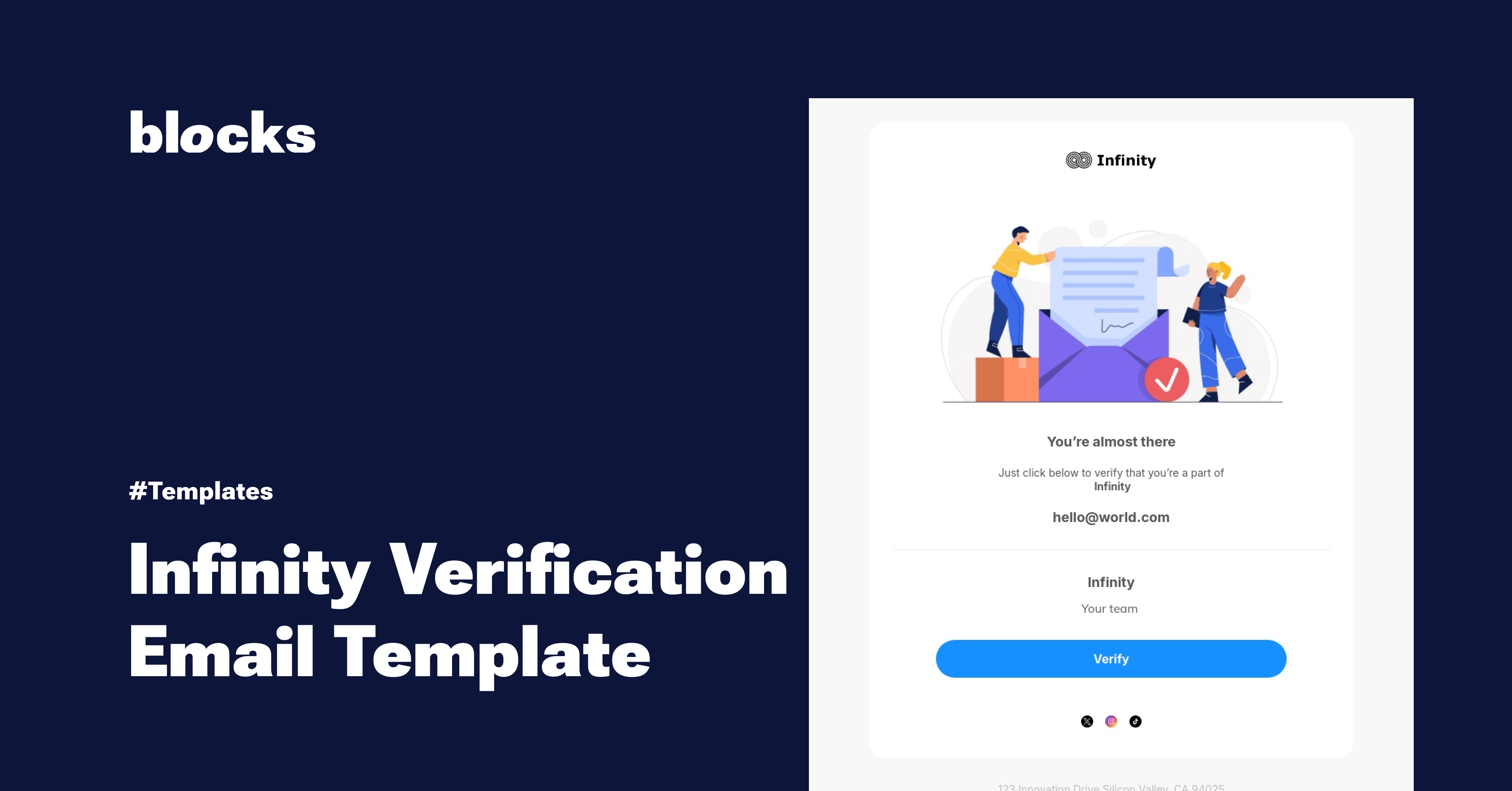 Infinity Company Verification Email for Seamless Sign-Ups | Blocks - Blocks