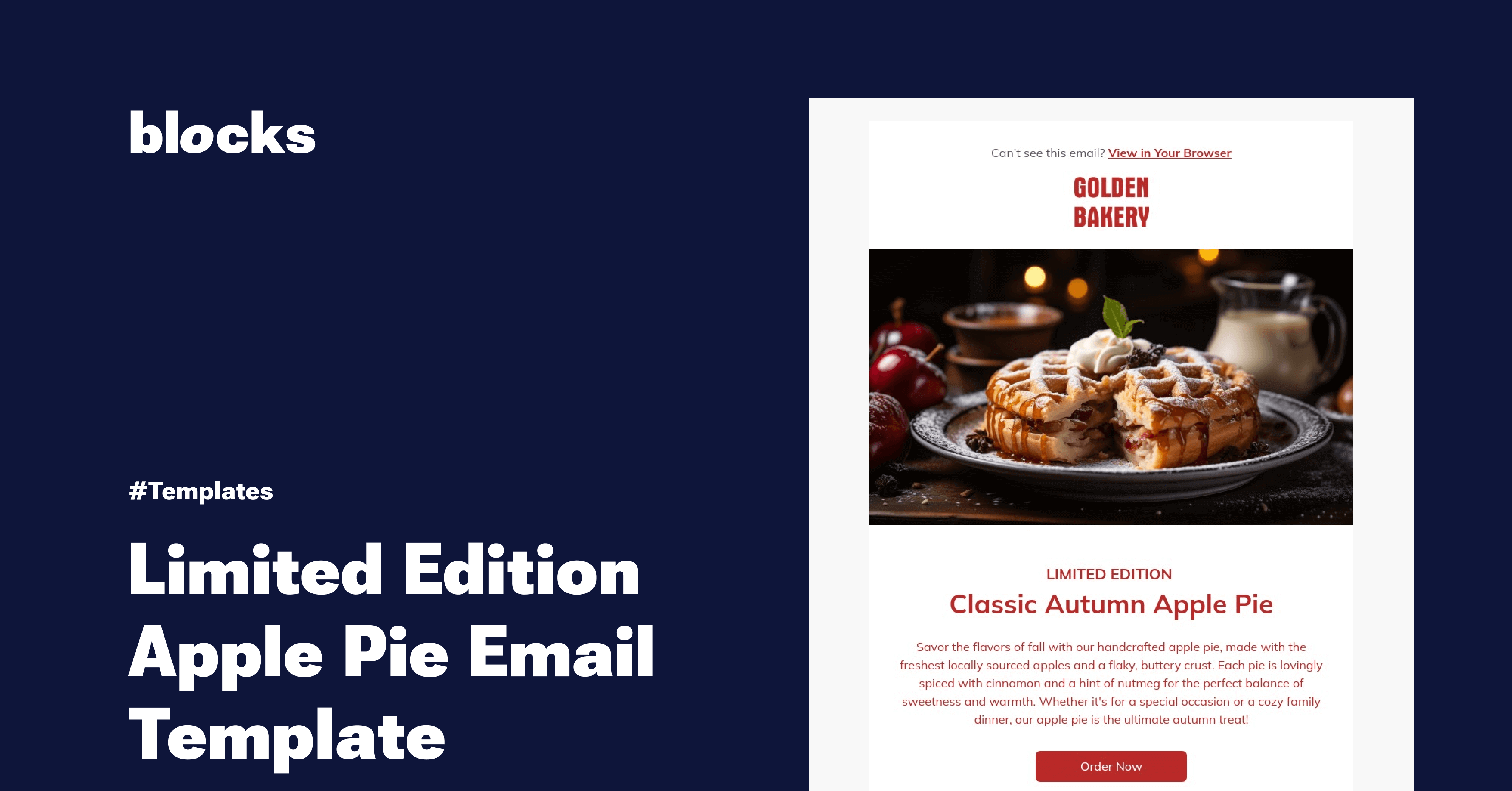 Apple Pie Email Template – Limited Edition for The Fall Season - Blocks