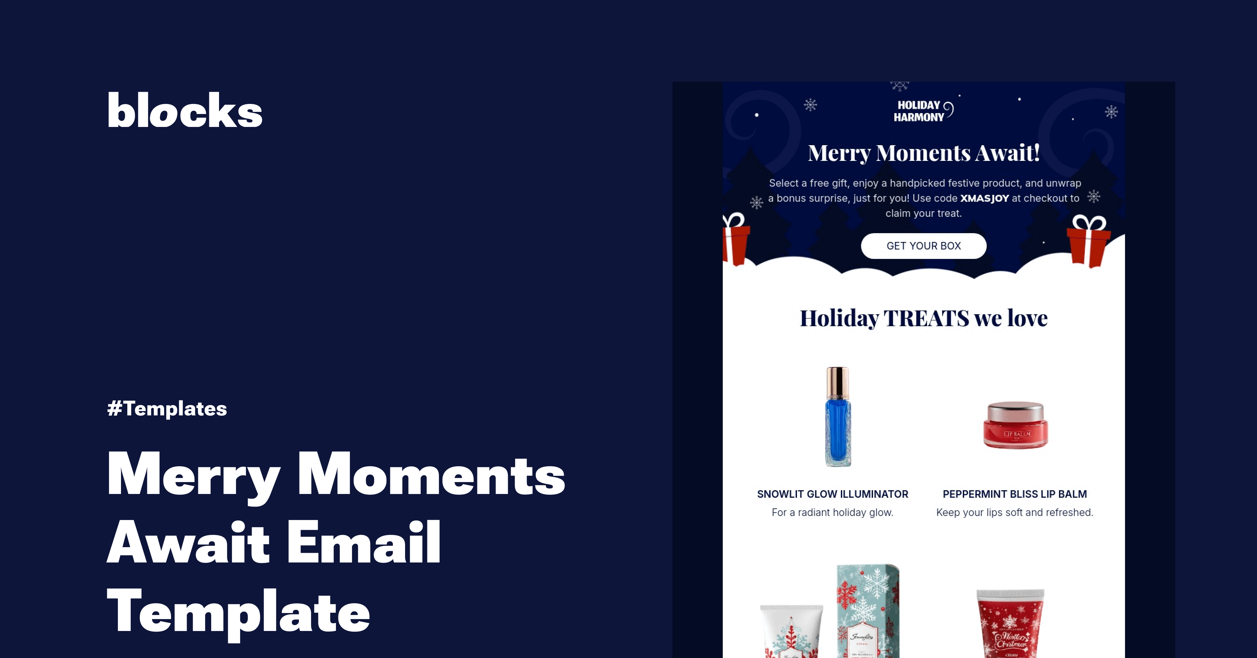 Merry Moments Await: Festive Email Template by Blocks - Blocks
